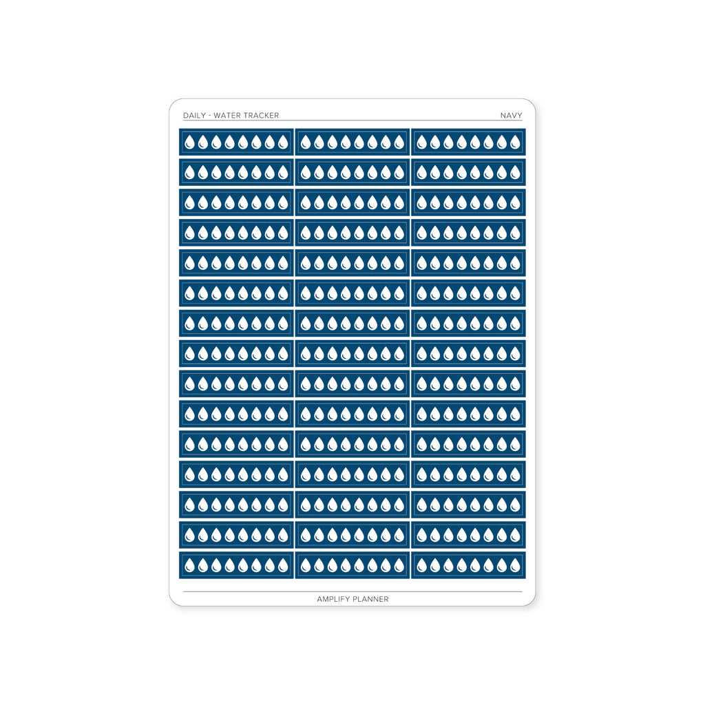 Water Tracker Stickers - Daily Layout | Amplify Planner