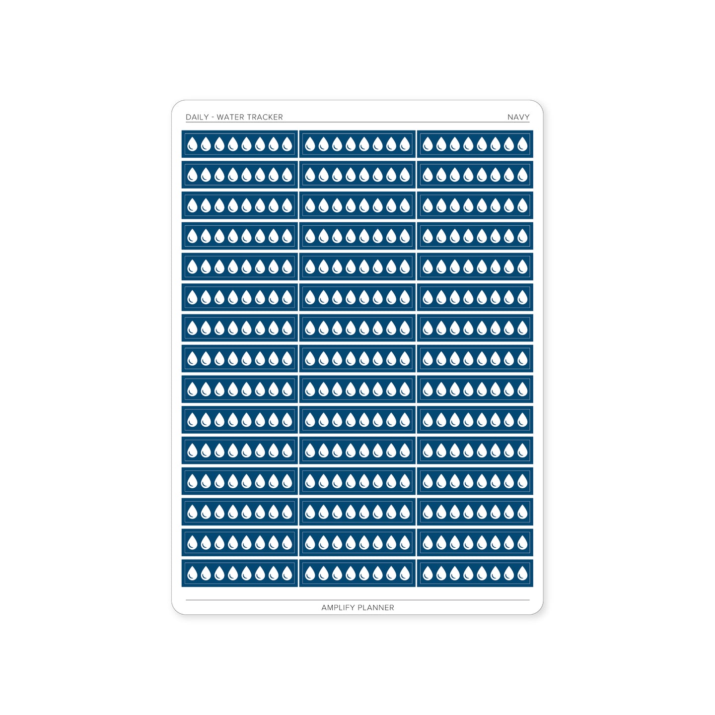 Water Tracker Stickers - Daily Layout | Amplify Planner